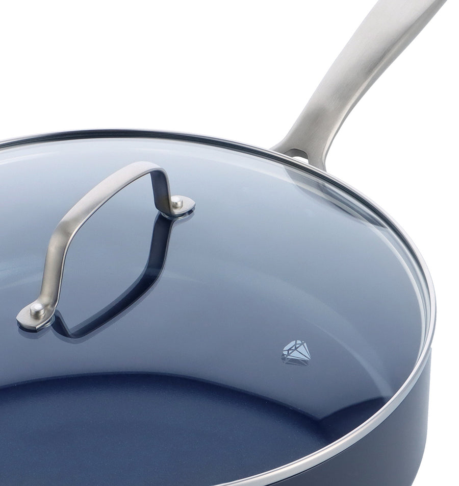 Blue Diamond Classic 5-Quart Sauté Pan with Lid and Helper Handle | The ...