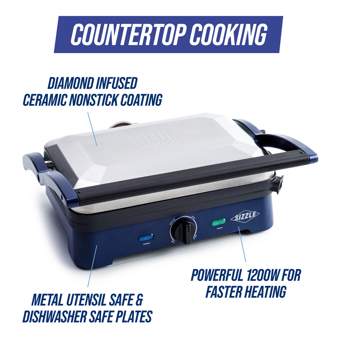 Blue Diamond Electric Sizzle Griddle Deluxe | The Cookware Company (USA ...